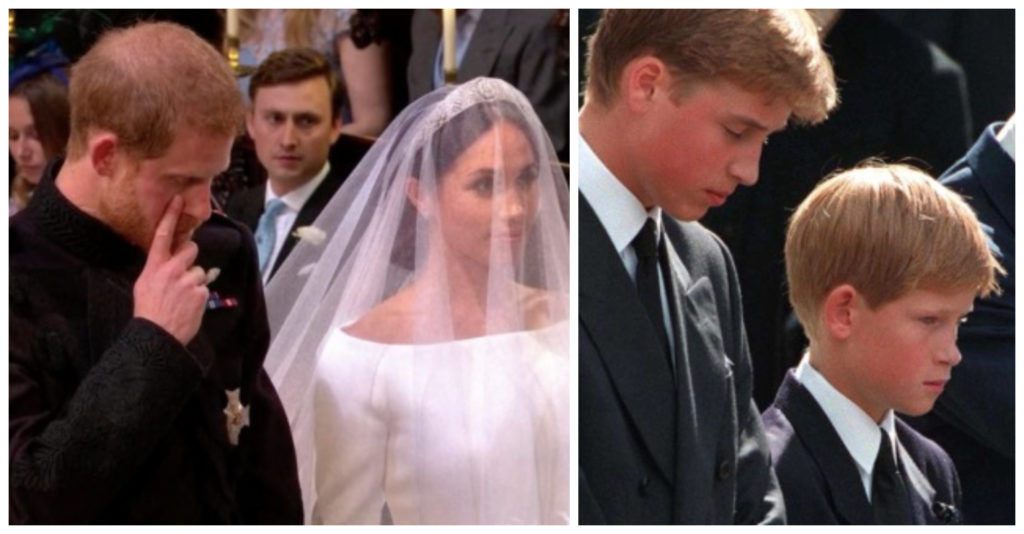 Emotional Moment Prince Harry Tears Up During Hymn Played At Princess